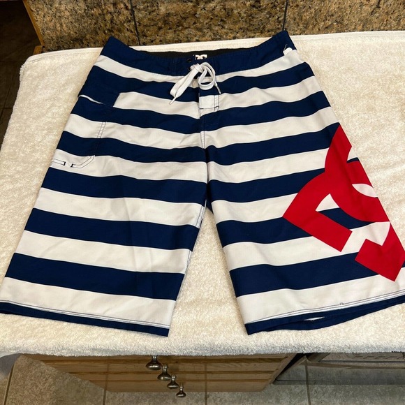 DC | Swim | Dc Shoes Boardshorts Surf Swim Shorts Skate Red White Blue ...